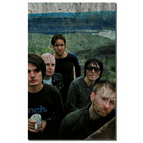 Картина интерьерная на рельефной доске, рисунок музыка radiohead радиохед, том йорк - 5344 В