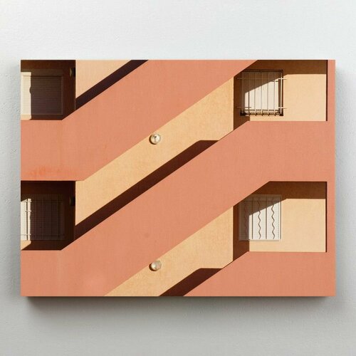 Интерьерная картина на холсте "Абстрактная архитектура - лестница" размер 60x45 см