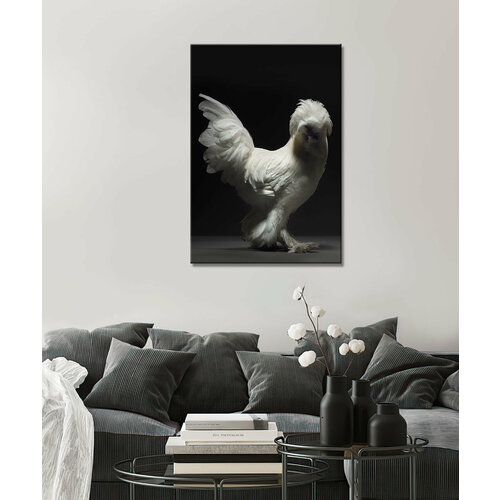 Картина - Курица, курицы, курочка, петух, петухи, красивые породы куриц (22) 50х70