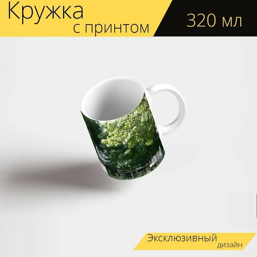 Кружка с рисунком, принтом "Рональд рейган, статуя, гросвенорсквер" 320 мл.
