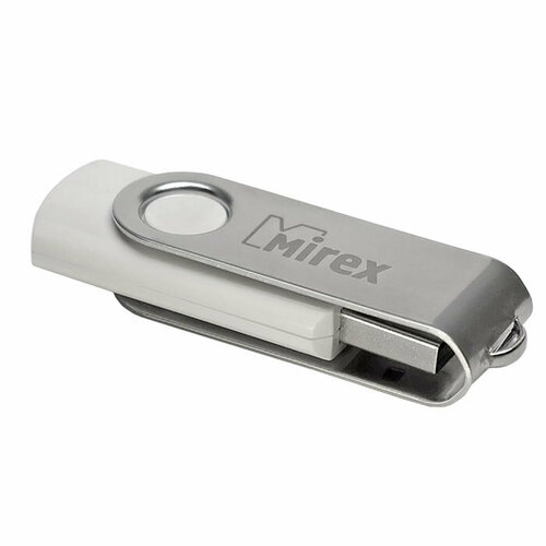 Флешка Mirex SWIVEL WHITE, 4 Гб, USB2.0, чт до 25 Мб/с, зап до 15 Мб/с, белая (комплект из 3 шт)