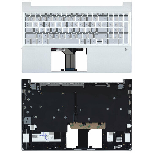 Клавиатура для ноутбука HP Pavilion 15-EG 15-EH топкейс NO/SD, серебристый