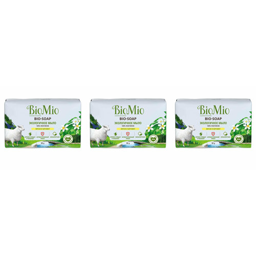 Мыло туалетное, BioMio, Bio-Soap, литсея и бергамот, 90 г, 3 шт