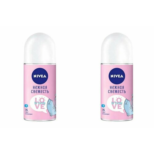 Дезодорант ролик, Nivea, Love Be Trendy, нежная свежесть, 50 мл, 2 шт