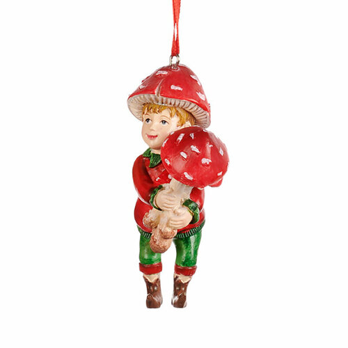 Goodwill Елочная игрушка Мальчик Льюис - Mushroom Elves 10 см, подвеска D 46135
