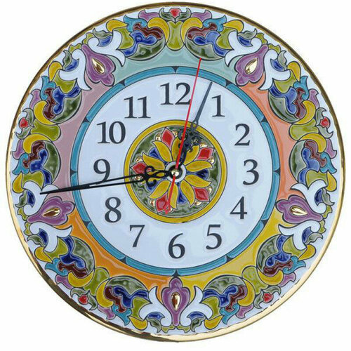 Рус-Арт Декоративные настенные керамические часы 30 см (Ч-3002)