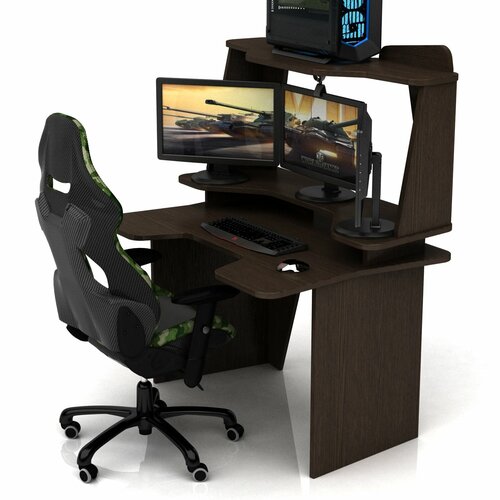 Геймерские игровые столы и кресла Геймерский компьютерный стол DX BIG COMFORT венге