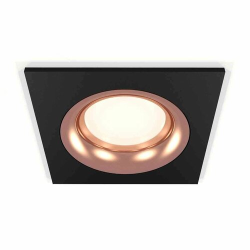 Комплект встраиваемого светильника Ambrella light Techno Spot XC7632006 SBK/PPG черный песок/золото розовое полированное (C7632, N7015)