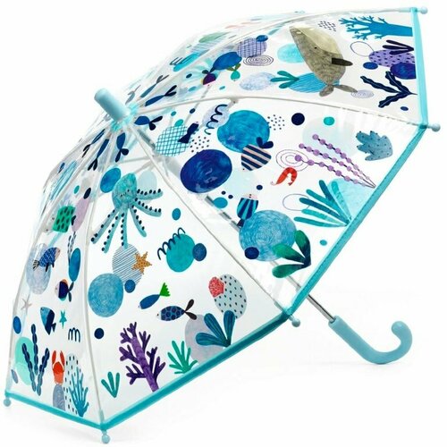 Зонт-трость DJECO, бесцветный, синий