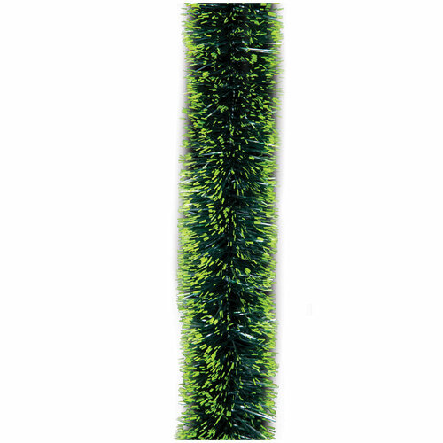 "Мишура новогодняя зеленая пушистая" - 2шт в наборе, диаметр 10см, длина 280см каждая