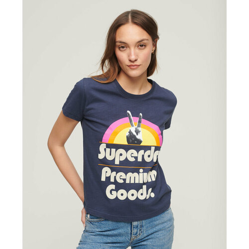 Футболка Superdry, размер 12, синий