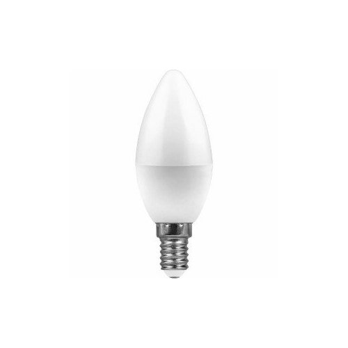Светодиодная LED лампа Feron свеча C37 E14 9W(820lm) 6400K 6K матовая 100x37, LB-570 25800 (упаковка 25 штук)