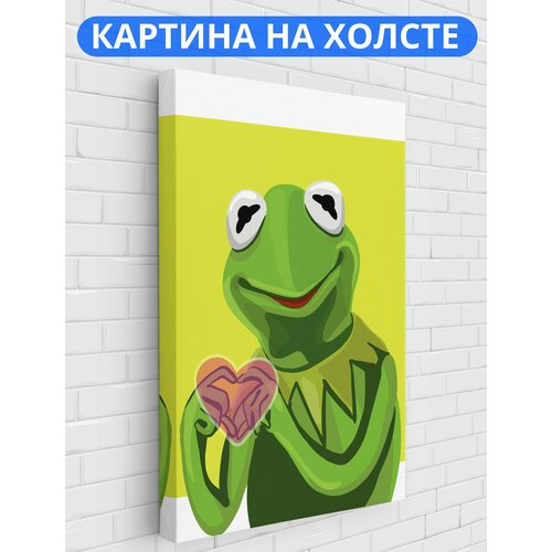 Картина на холсте Кермит лягушка мем (3) 30х40