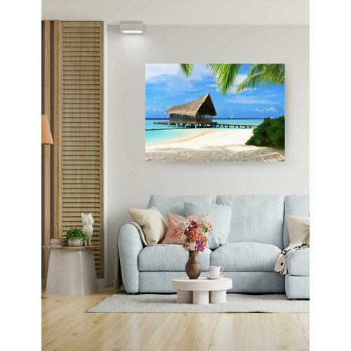Картина на холсте Солнечный пляж Природа Море пальмы (4) 50х70