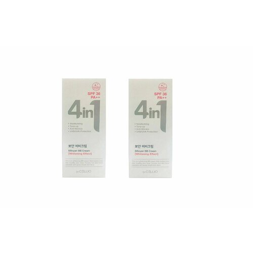 Dr.CELLIO Крем ББ для лица 4 in 1 bboyan sun cream, 50 мл, 2 шт