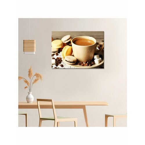 Картина на холсте с подрамником Кофе и десерт4 30х40