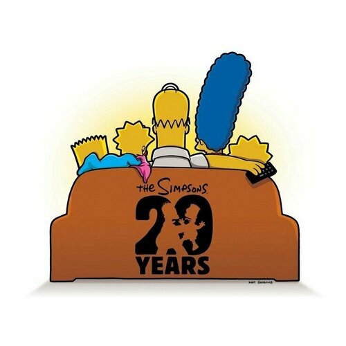 Плакат, постер на бумаге Симпсоны (The Simpsons), Марк Керклэнд, Стивен Дин Мур, Джим Рирдон. Размер 21 х 30 см