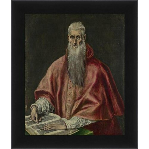 Плакат, постер на бумаге Saint Jerome as Cardinal. Эль Греко. Размер 42 х 60 см
