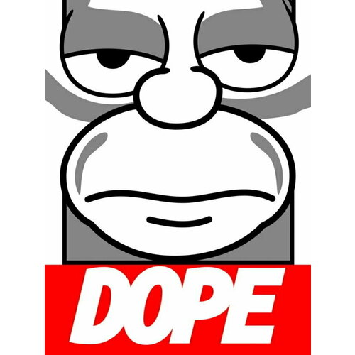 Плакат, постер на бумаге Simpsons-Dope/Симпсоны: Гомер/комиксы/мультфильмы. Размер 30 х 42 см