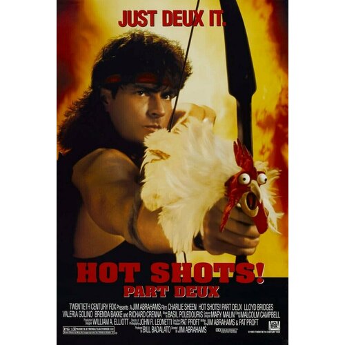 Плакат, постер на бумаге Горячие головы 2 (Hot Shots Part Deux, 1993г). Размер 42 х 60 см