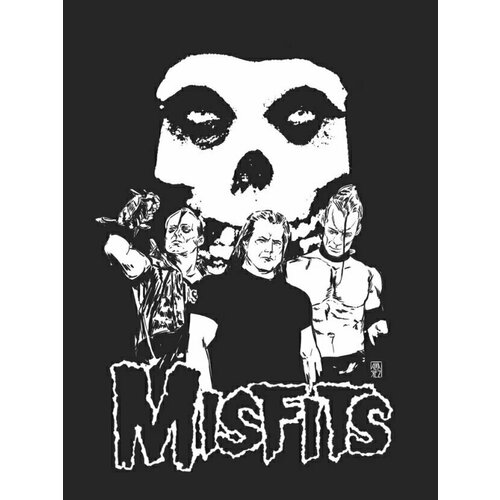 Плакат, постер на бумаге Misfits/музыкальные/поп исполнитель/артист/поп-звезда/группа. Размер 21 х 30 см