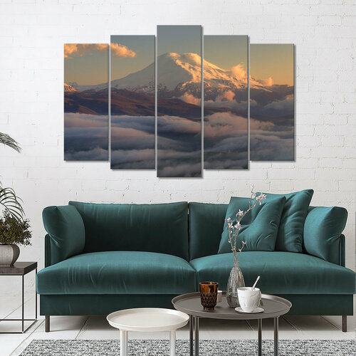 Модульная картина/Модульная картина на холсте/Модульная картина в подарок/ Пейзаж: Горы (2) - Landscape: Mountains (2) 150х100
