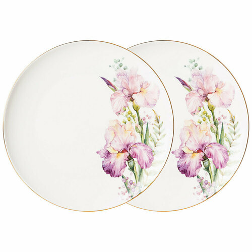 Набор тарелок обеденных lefard irises 2 шт. 25,5 см KSG-590-497
