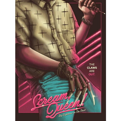 Плакат, постер на бумаге A Nightmare on Elm Street-Scream Queen/Кошмар на улице Вязов/искусство/арт/абстракция/творчество. Размер 30 х 42 см
