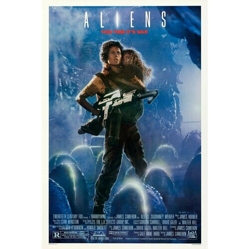 Плакат, постер на бумаге Чужие (Aliens, 1986г). Размер 42 х 60 см