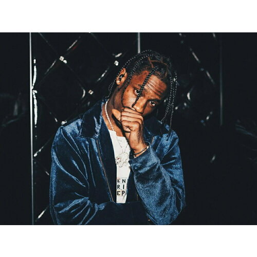 Плакат, постер на бумаге Travis Scott/Трэвис Скотт/музыкальные/поп исполнитель/артист/поп-звезда/группа. Размер 30 х 42 см