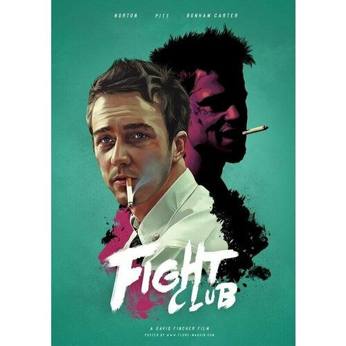 Плакат, постер на бумаге Бойцовский клуб (Fight Club), Дэвид Финчер. Размер 30 х 42 см