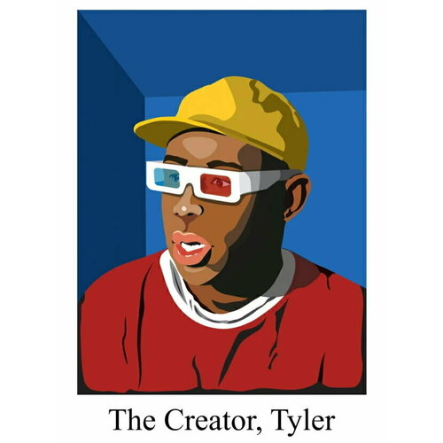 Плакат, постер на холсте Tyler, The Creator/Тайлер/музыкальные/поп исполнитель/артист/поп-звезда/группа. Размер 30 х 42 см
