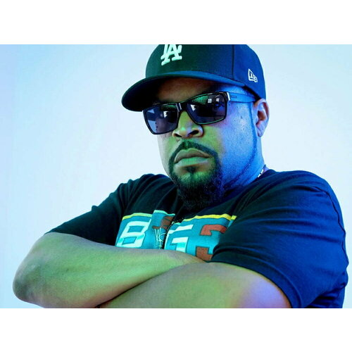 Плакат, постер на холсте Ice Cube/Айс Кьюб/музыкальные/поп исполнитель/артист/поп-звезда/группа. Размер 60 х 84 см