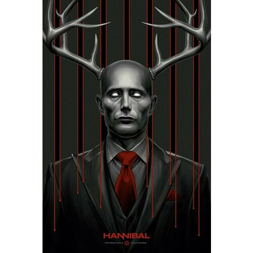 Плакат, постер на холсте Hannibal/Ганнибал. Размер 21 х 30 см