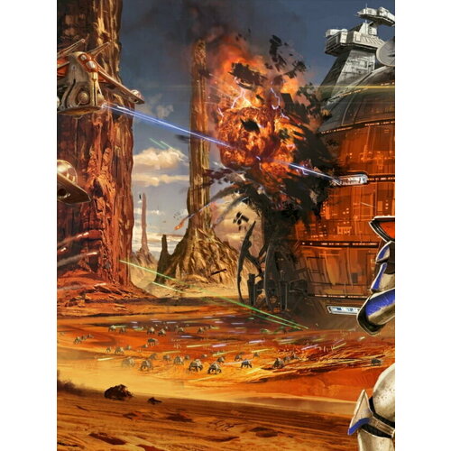 Плакат, постер на холсте Star Wars (Модульные постеры №1)-2/Звездные войны/искусство/арт/абстракция/творчество. Размер 42 х 60 см