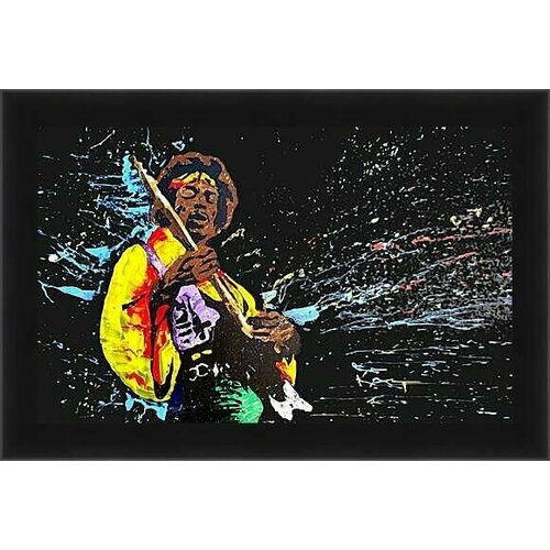 Плакат, постер на холсте Jimi Hendrix-Джими Хендрикс. Размер 21 х 30 см