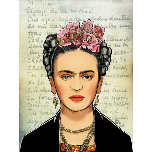 Плакат, постер на бумаге Frida Kahlo/Фрида Кало/искусство/арт/абстракция/творчество. Размер 30 на 42 см