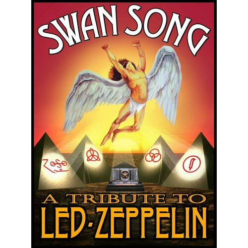 Плакат, постер на холсте Led Zeppelin/Лед Зеппелин. Размер 30 х 42 см
