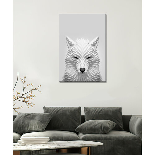 Картина/Картина на холсте для интерьера/Картина на стену/Картина для кухни/ - 3D иллюстрация животных (1) 30х40