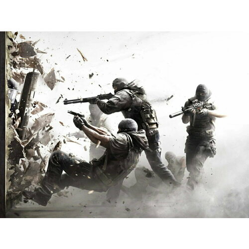 Плакат, постер на холсте Tom Clancy s Rainbow Six Siege (Модульные постеры)-2/искусство/арт/абстракция/творчество. Размер 21 х 30 см