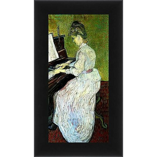 Плакат, постер на бумаге Marguerite Gachet at the Piano. Винсент Ван Гог. Размер 30 на 42 см