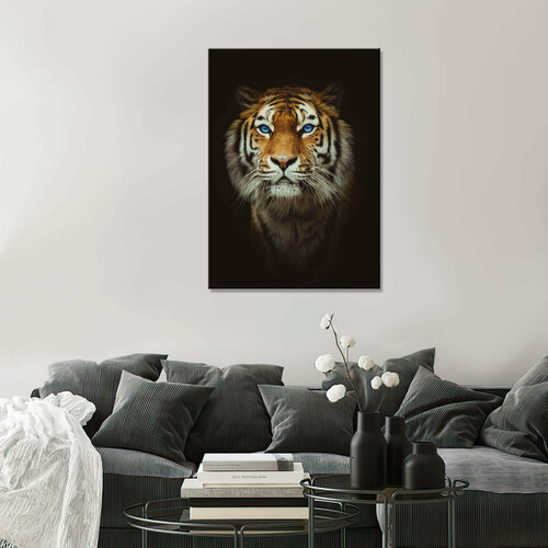 Интерьерная картина на холсте - большой тигр 50х70
