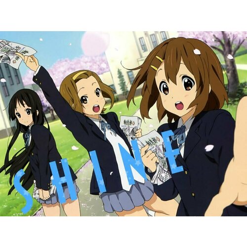 Плакат, постер на бумаге K-on-Shine, Кэй-он. Размер 60 х 84 см