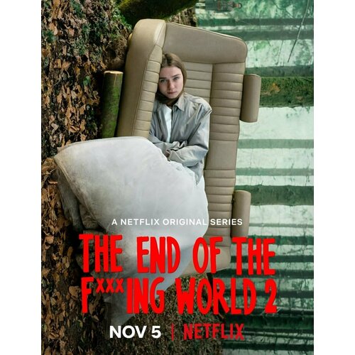 Плакат, постер на бумаге Конец ***го мира (The End Of The F***ing World, 2017-2019г). Размер 21 х 30 см
