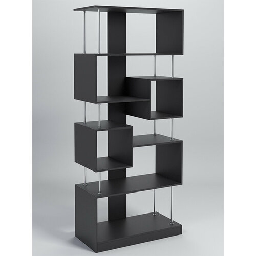 Стеллаж "Куб" №8, Черный 90 x 45 x 210 см