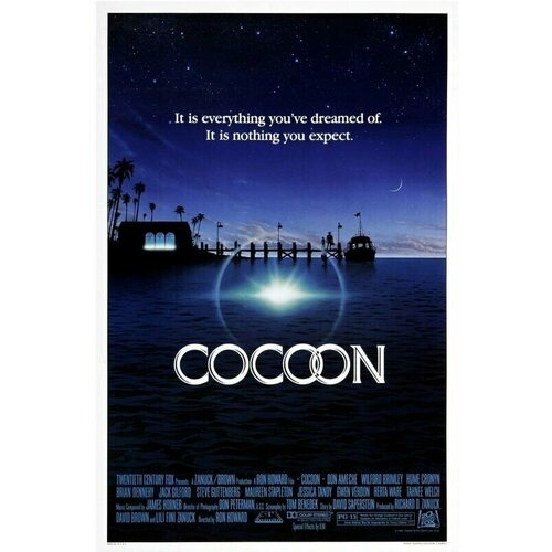 Плакат, постер на бумаге Кокон (Cocoon), Рон Ховард. Размер 21 х 30 см