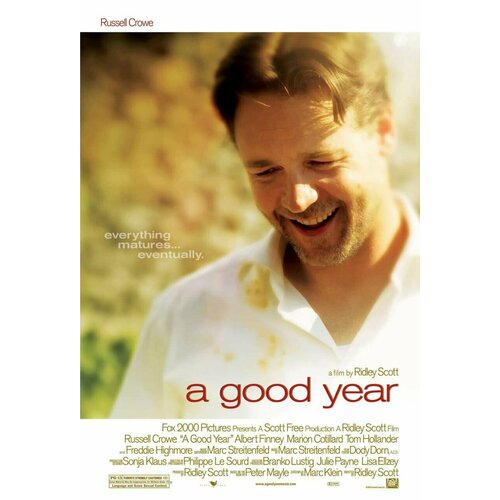 Плакат, постер на холсте Хороший год (A Good Year, 2006г). Размер 42 на 60 см