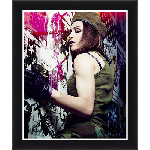 Плакат, постер на холсте Мадонна-571. Размер 21х30 см