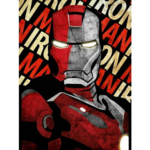 Плакат, постер на холсте Iron man/Железный человек/искусство/арт/абстракция/творчество. Размер 42 х 60 см