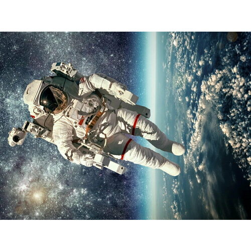 Плакат, постер на бумаге Cosmonaut/Космонавт/искусство/арт/абстракция/творчество. Размер 21 х 30 см